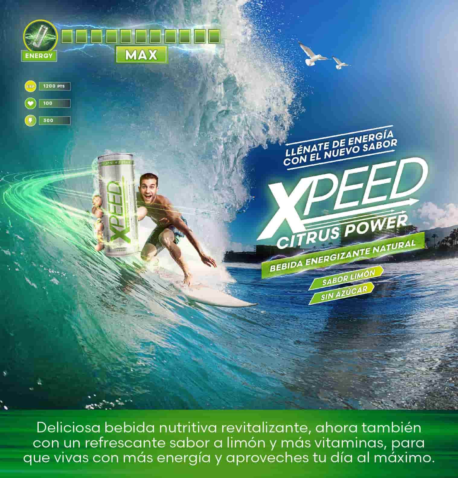 Xpeed Citrus Power Fuxion: bebida energética natural en lata